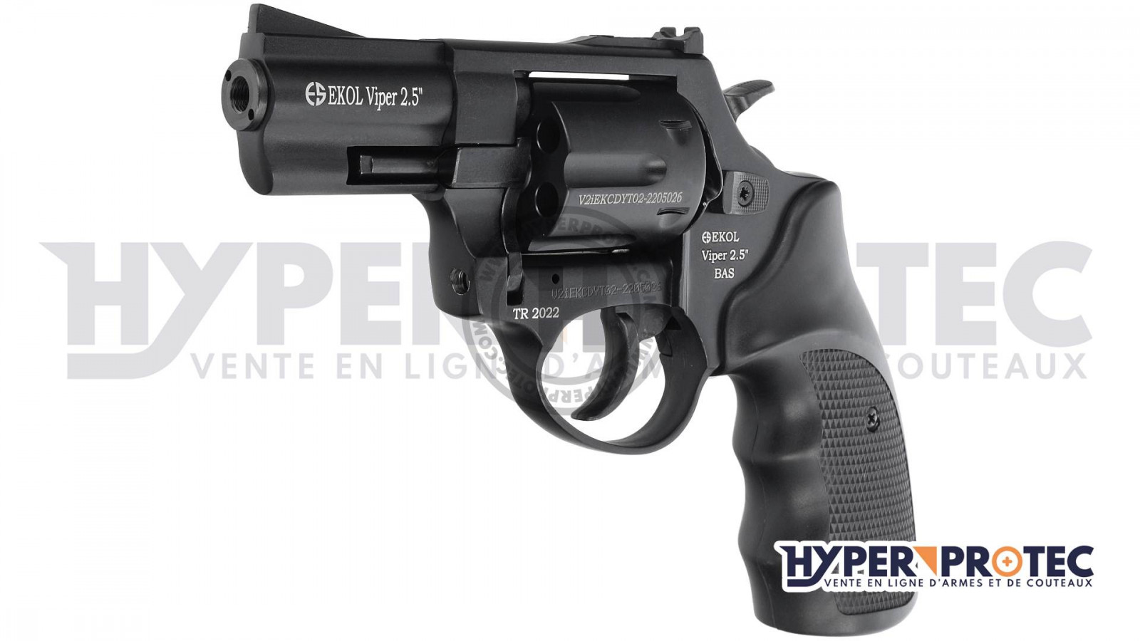 Pack dressage Ekol Viper 2.5" à blanc 6 mm long - Revolver Alarme